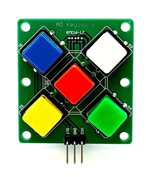 5 Button Analog Keypad For Arduino Projects