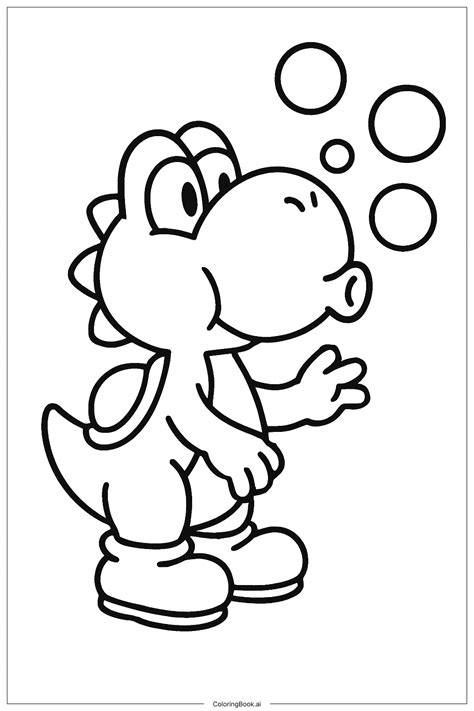 Yoshi Blasen Bubbles Ausmalbild Kostenloses Pdf And Png Zum Ausdrucken