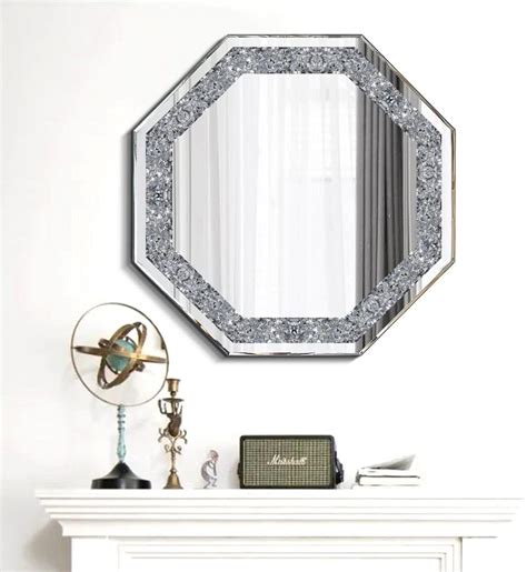 Crystal Crush Diamond Hexagonal Mirror Accent Mirror