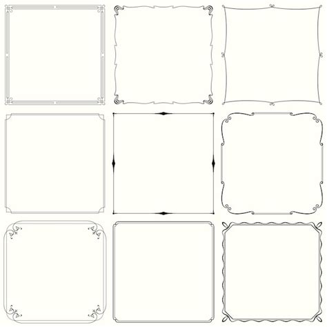 Premium Vector Vector Decorative Frames Set 33
