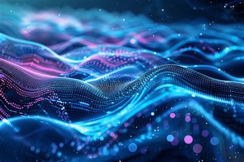 Big Data Background Abstract Digital Technology Flow Pattern Big Data 3d Particles Copy Space