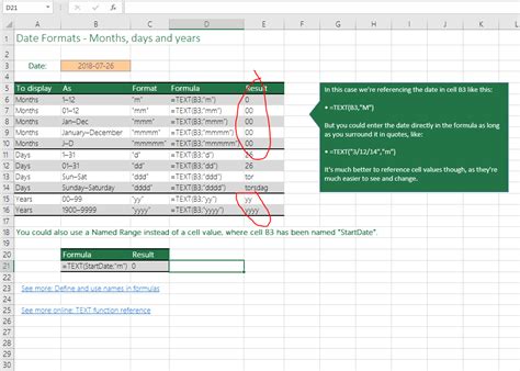 Excel Text Function Doesnt Show Months Or Year Stack Overflow