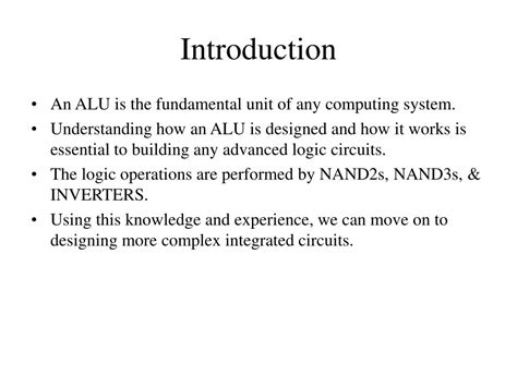 ppt 4 bit alu arithmetic logic unit philips 74hc hct181 powerpoint
