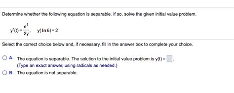 solved determine whether the following equation is
