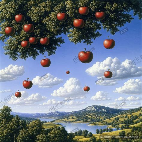 Ai创作图3d立体画苹果树 3d画苹果树 3d立体球装饰画 气球大树 果园苹果墙画 果园苹果壁画 红球树 果园苹果装饰画 3d苹果树 红丸绿树 苹果壁画 立体球装饰画 梦幻森林立体画 天空与红