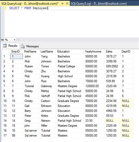 Nu Alam SQL Server SELECT Dan WHERE