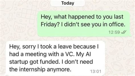 Bengaluru Intern Gets Funding For His Ai Startup Tells Ceo Dont Need The Internship Anymore