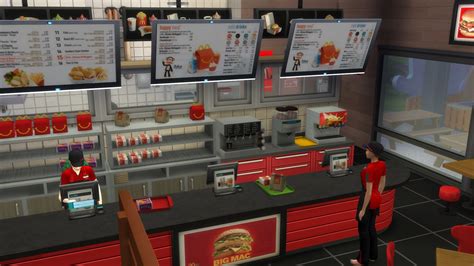️objets Cc ️ Restaurant Mcdonalds Mod Nourritures Mcdo Downloads The Sims 4 Loverslab