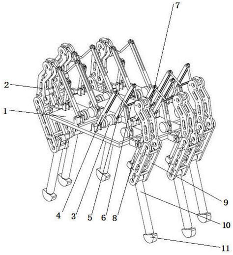 Six Leg Walking Robot In Parallel Connection Driven By Rotation Eureka Patsnap