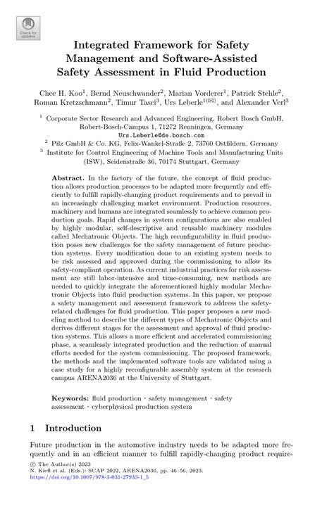 PDF Integrated Framework For Safety Management And Software Assisted Safety Assessment In