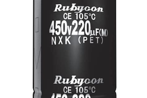 Rubycon Shrinks High Temperature Electrolytic Capacitors
