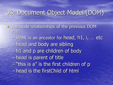 Ppt Js Document Object Model Dom Powerpoint Presentation Free