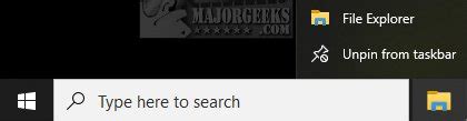 How To Enable Or Disable Pin And Unpin Apps On Taskbar MajorGeeks