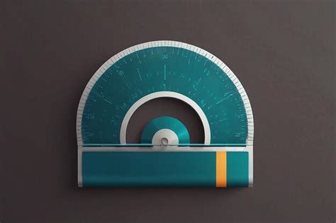 Protractor Ruler Measuring Tool 3d Vector Icon Cartoon Minimal Style Premium Ai Generated Image