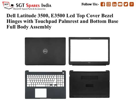 Dell Latitude 3500 E3500 0kph5p Laptop Lcd Top Cover Bezel Hinges With Touchpad Palmrest And