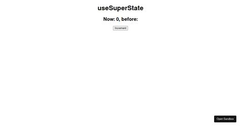 Usesuperstate React Hook Codesandbox