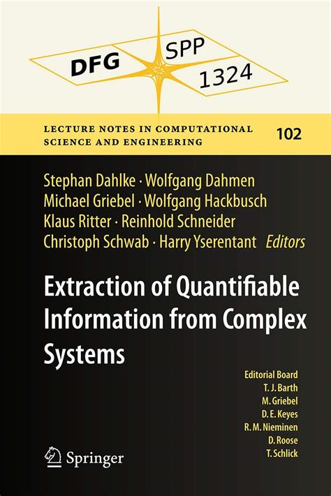 Buy Extraction Of Quantifiable Information From Complex Systems 102