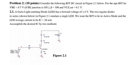 Solved Problem Points Consider The Following BJT DC Chegg