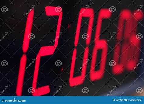 Red Digital Timer Numbers Counting Stock Photo Image Of Night Glow