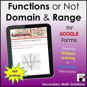 Functions Or Not Domain And Range Digital Task Cards Distance Learning