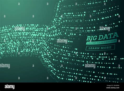 Big Data Concept Abstract Background Wave Of Dots And Weave Lines Network Connection