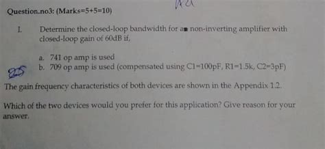 Determine The Closed Loop Bandwidth For A