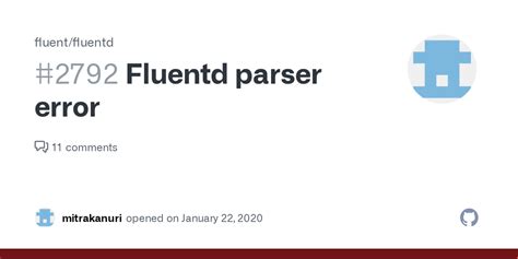 Fluentd Parser Error Issue Fluent Fluentd Github