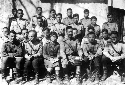 Group Photo Of Officers From The Northeast Anti Japanese United Army A