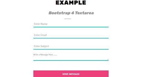 Bootstrap 4 Textarea Tpoint Tech