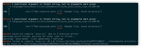 Bug Whenever Compile Move Cli Has Failed · Issue 10349 · Diemdiem