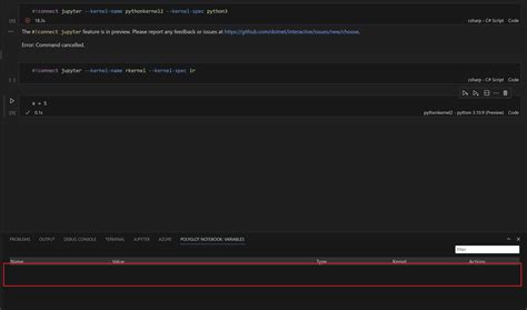 Variable Explorer Not Displaying Python R Or Sql Variables · Issue