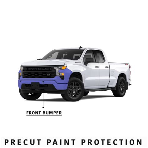 2019 2025 Chevrolet Silverado 1500 Rst Precut Paint Protection Kit Ppf