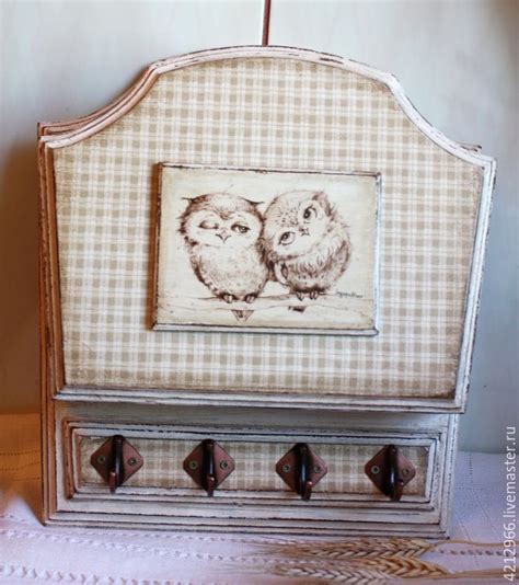 Ключница декупаж с совами