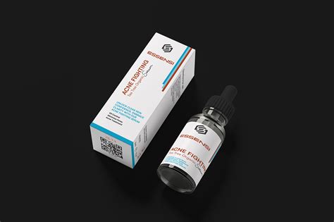 Serum Bottle And Label Box Design Behance