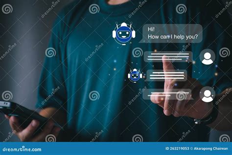 Ai Chatbot Intelligent Digital Customer Service Application Concept