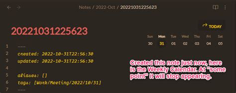 Weekly Calendar Disappears From Notes · Issue 151 · Liamcainobsidian Periodic Notes · Github