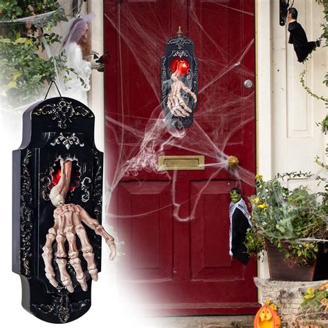 Halloween Prank Doorbell Motion Sensor Spray Lock Halloween Decorative Doorbell Automatic