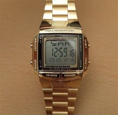 Casio Illuminator Db 360g 9a Classic Databank Db360g 9a Gold Tone Db360 Brand New Womens