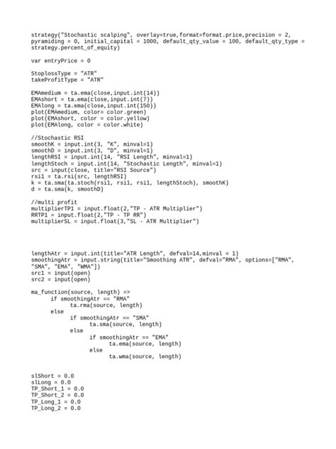 Stochastic Scalping Strategy Code Pdf
