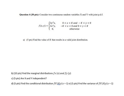 solved question 4 30 ﻿pts consider two continuous random