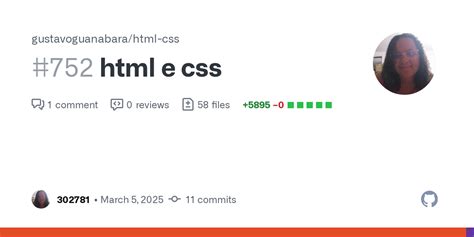 Html E Css By 302781 · Pull Request 752 · Gustavoguanabarahtml Css