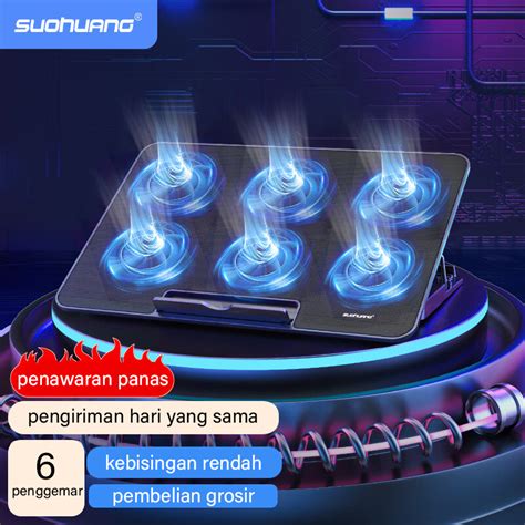 Jual Pendingin Laptop Cooling Fan Laptop Gaming Rgb Kipas Fan Pendingin Laptop Portable Fan