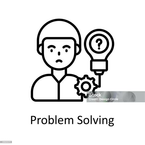 Problem Solving Vector Outline Icon Design Illustration Data Analytic Symbol On White Background
