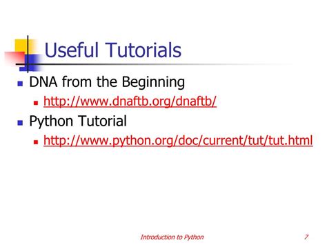 Ppt An Introduction To Python And Its Use In Bioinformatics