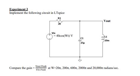 solved experiment 3 implement the following circuit in