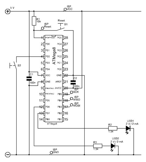 Kleiner Bascom Avr Kurs Schalter An Den Mikrocontroller Anschließen