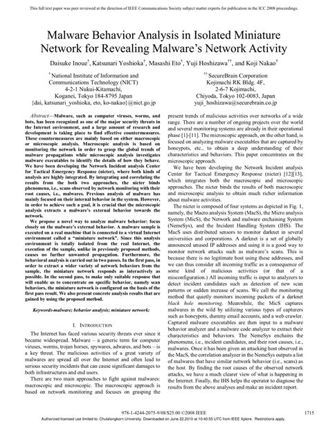 Pdf Malware Behavior Analysis In Isolated Miniature Network For Revealing Malwares Network Pdf Malware Behavior Analysis In Isolated Miniature Network For Revealing Malwares Network