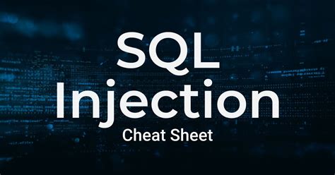 Sql Injection Cheat Sheet Artofit