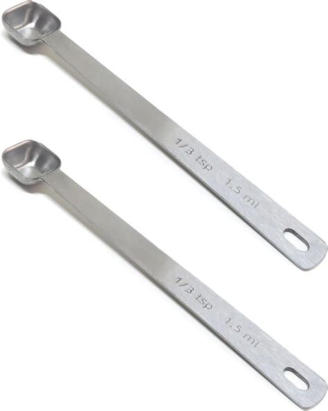 Stainless Steel Measuring Spoons Set 5 Pcs 1 3 1 4 3 6 1 8 1 16 Tsp Home