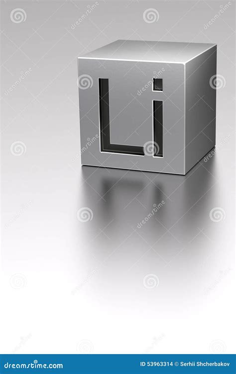 Cube With Lithium Number 3 Periodic Table Stock Image Cartoondealer
